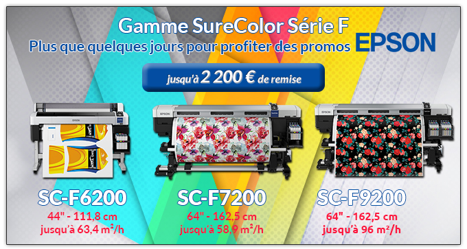 Promotions sur la gamme Epson SureColor Série F