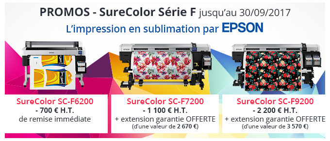 Promotions sur la gamme Epson SureColor Série F