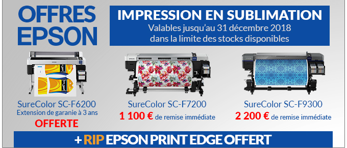 Promotions sur la gamme Epson SureColor Série F
