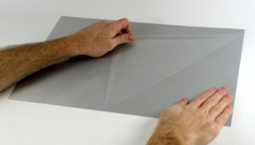 Film de protection / plaque argent mat 30 x 42 cm épaisseur 0,18 mm